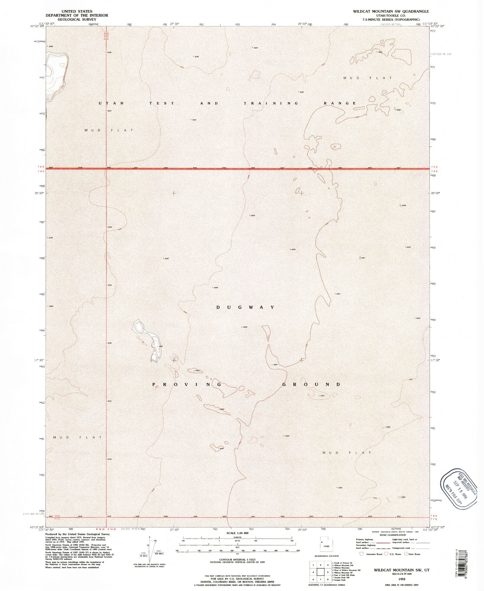 Classic USGS Wildcat Mountain SW Utah 7.5'x7.5' Topo Map – MyTopo Map Store
