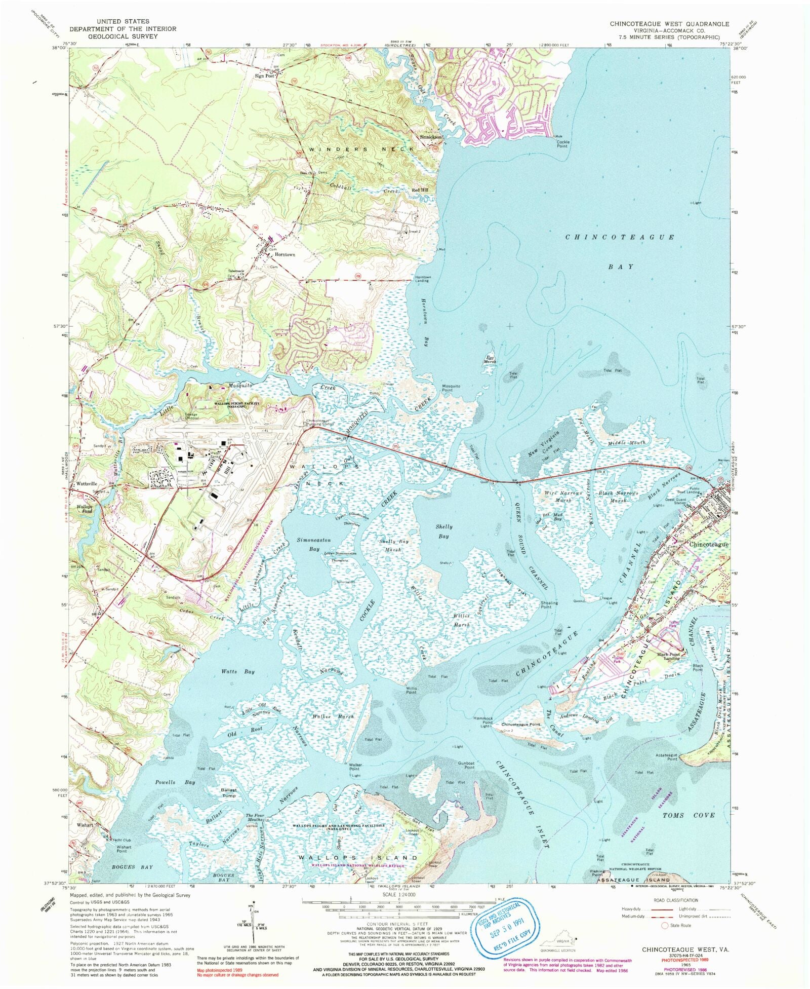 Classic USGS Chincoteague West Virginia 7.5'x7.5' Topo Map – MyTopo Map ...