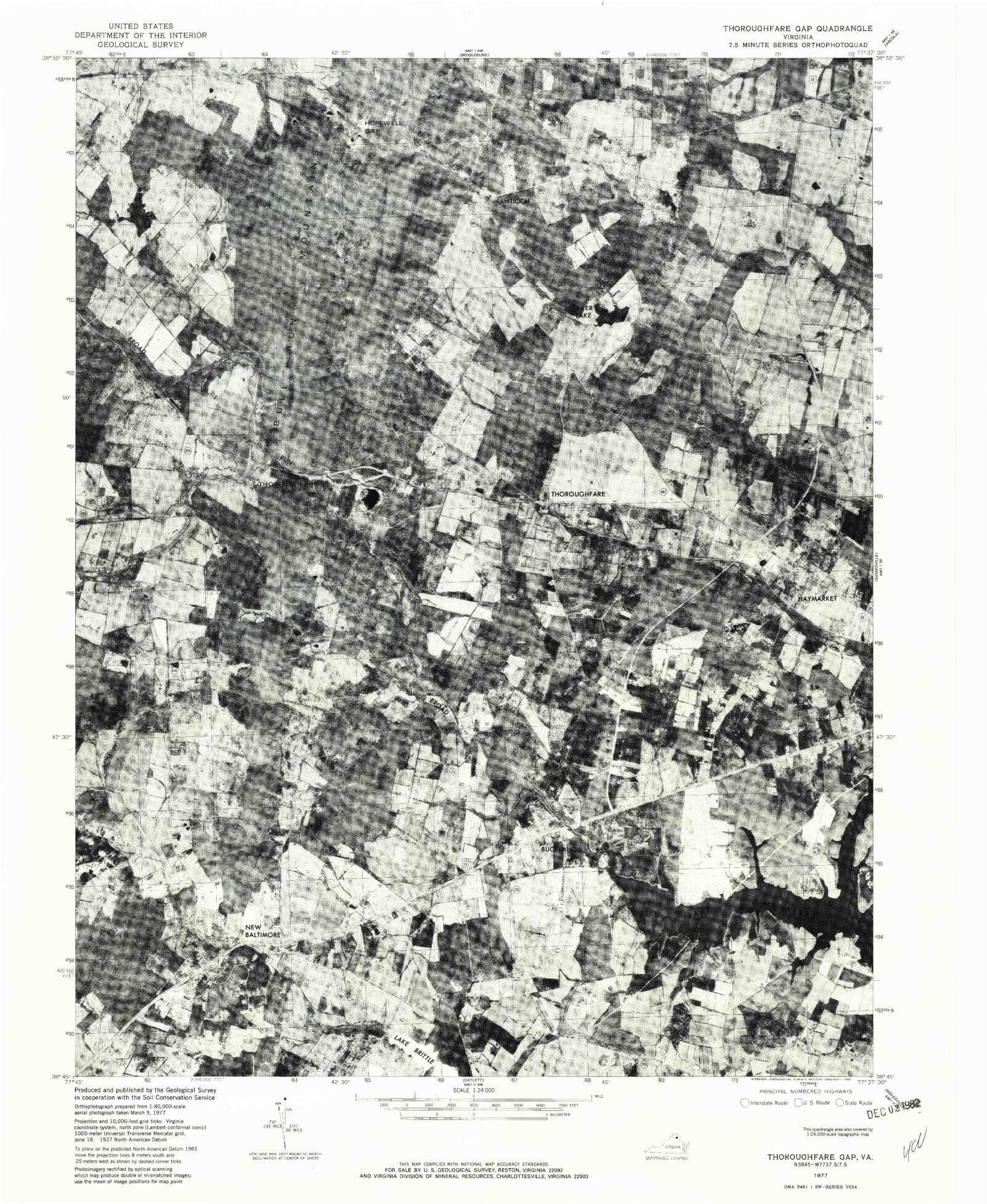 Classic USGS Thoroughfare Gap Virginia 7.5'x7.5' Topo Map – MyTopo Map ...