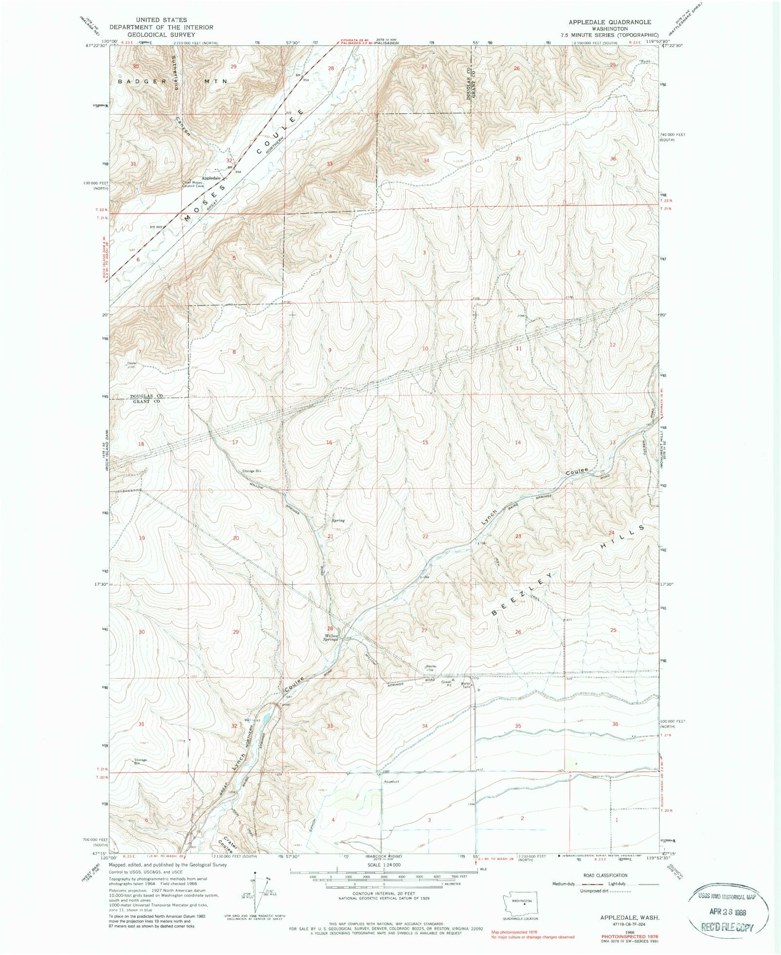 Classic USGS Appledale Washington 7.5'x7.5' Topo Map – MyTopo Map Store
