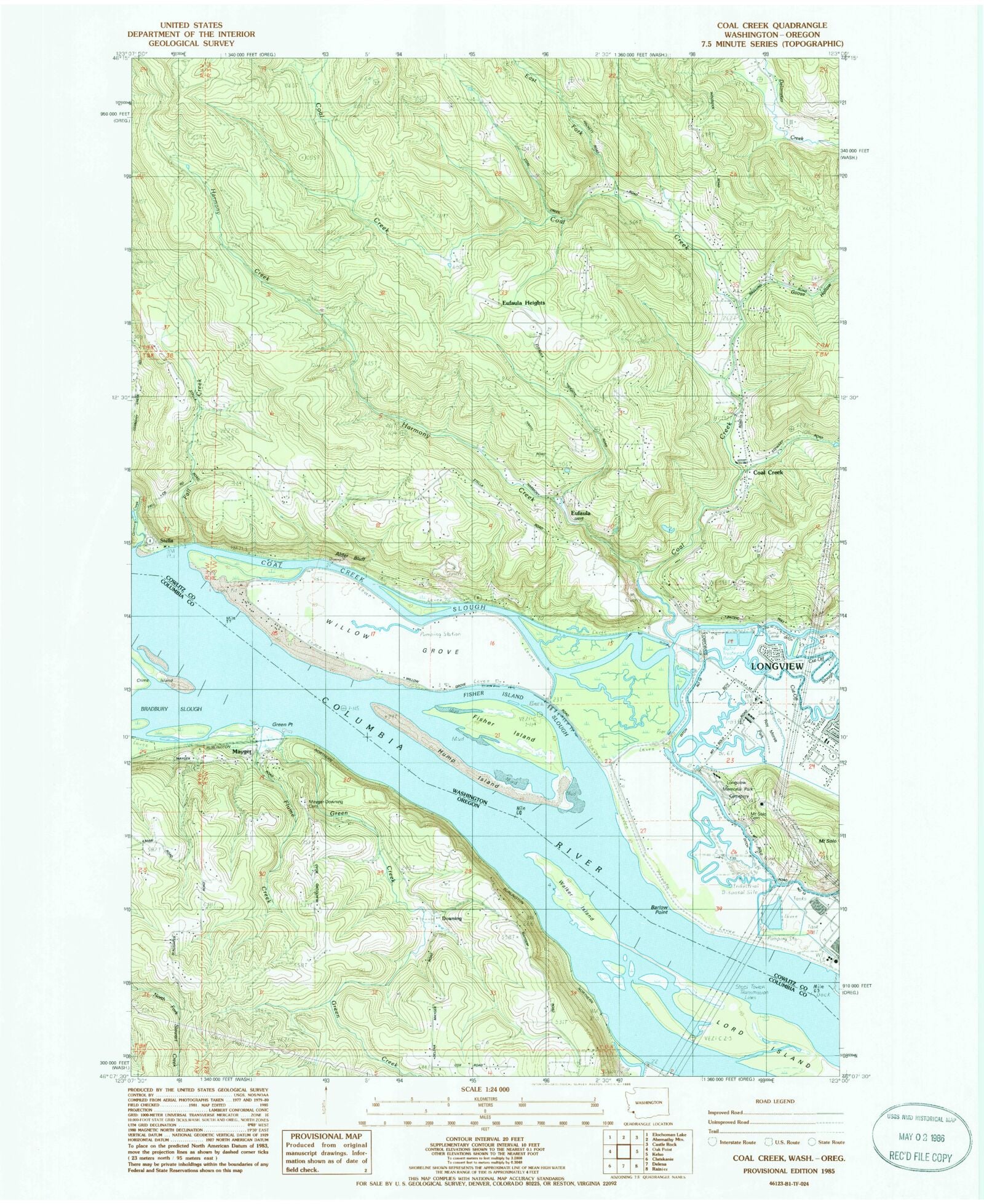 Classic USGS Coal Creek Washington 7.5'x7.5' Topo Map – MyTopo Map Store