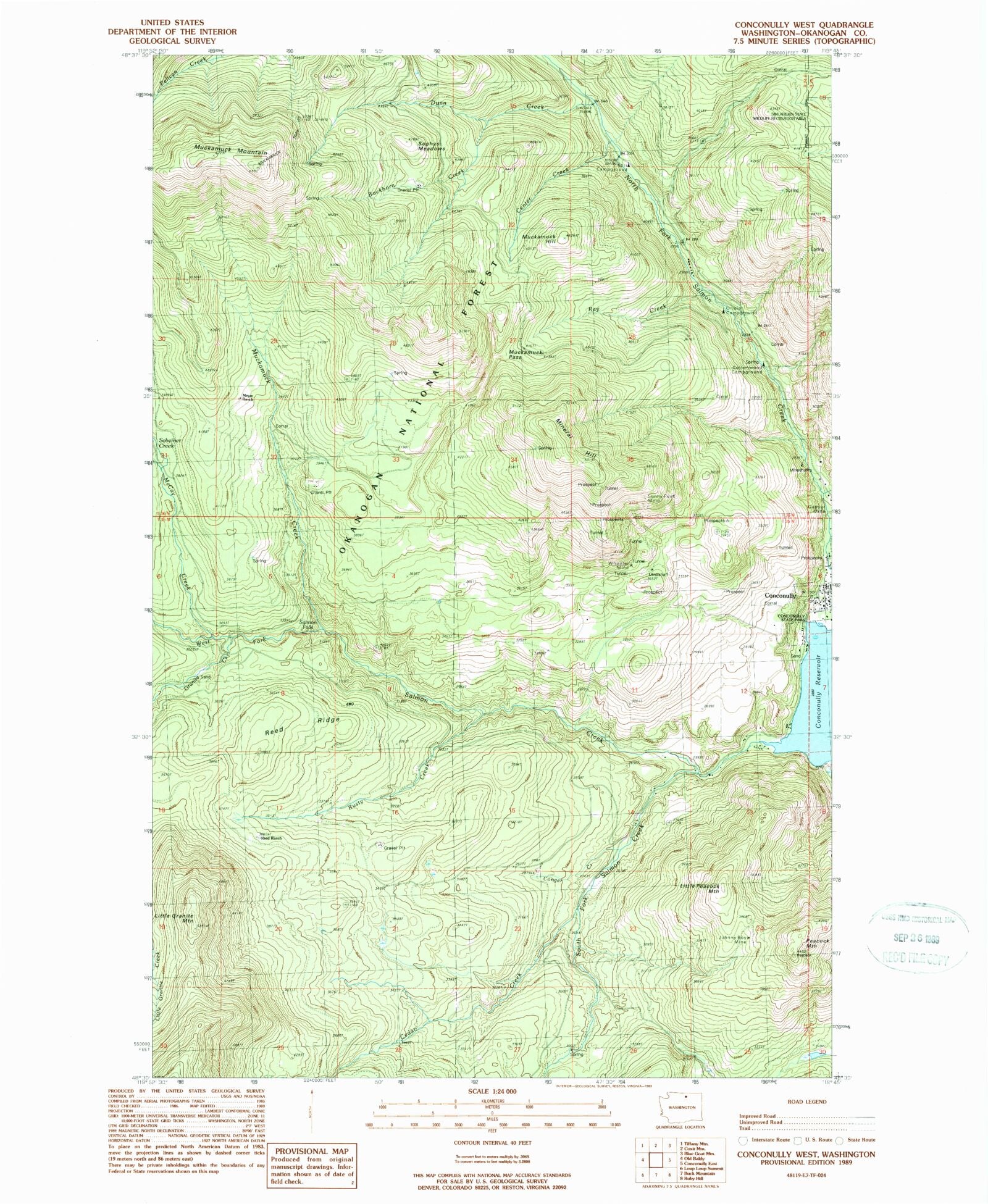 Classic USGS Conconully West Washington 7.5'x7.5' Topo Map – MyTopo Map ...