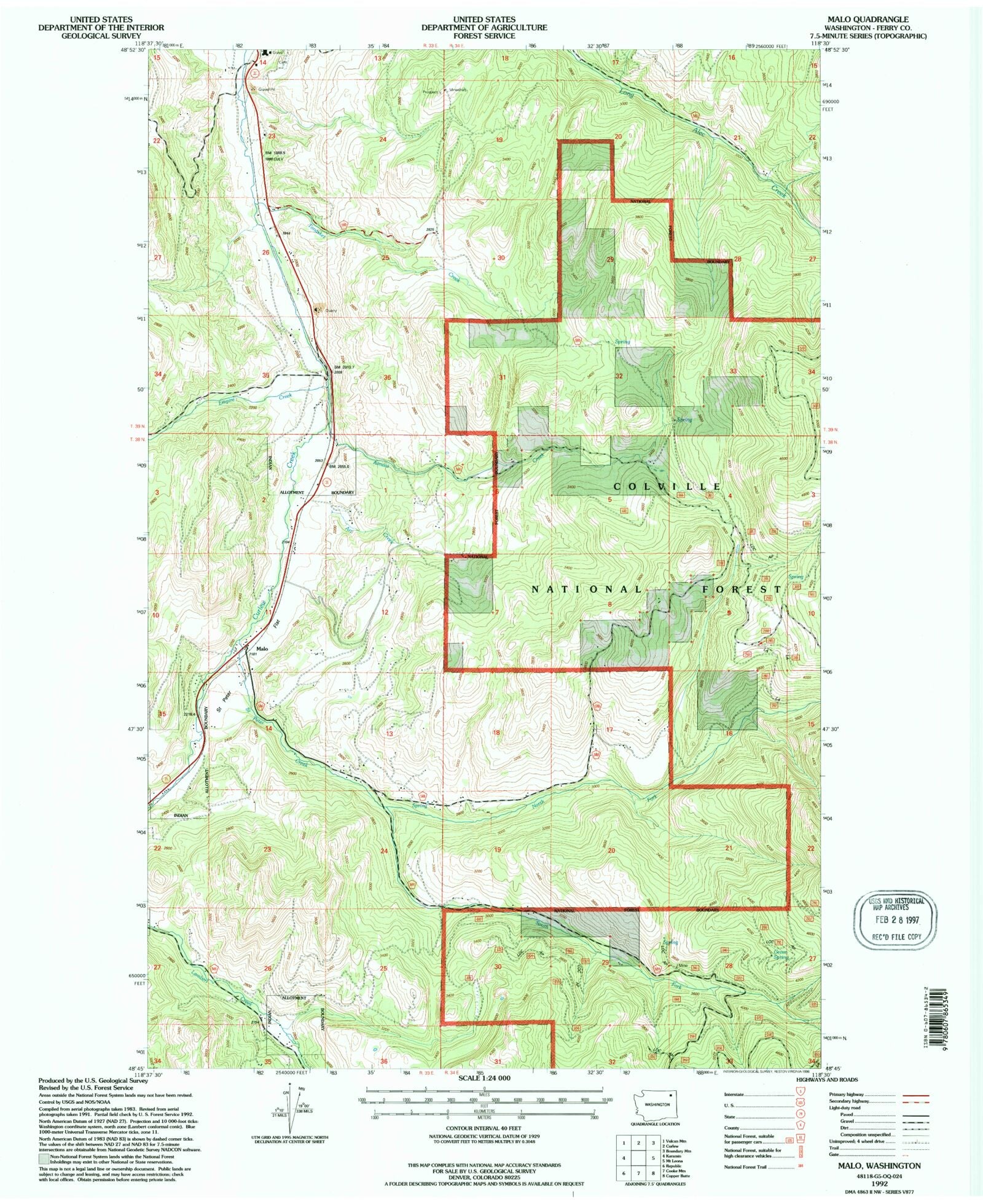 Classic USGS Malo Washington 7.5'x7.5' Topo Map – MyTopo Map Store