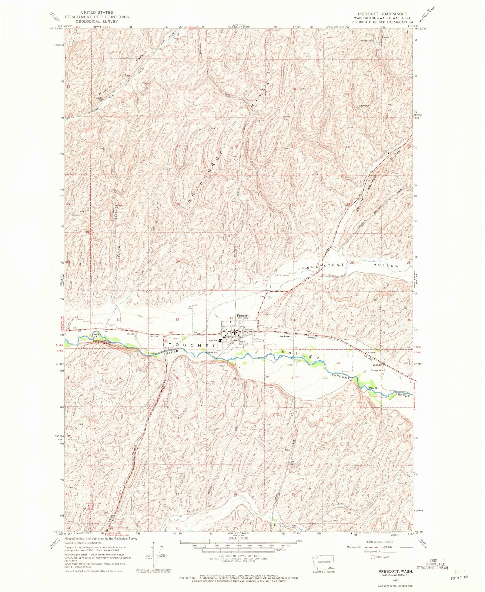 Classic USGS Prescott Washington 7.5'x7.5' Topo Map – MyTopo Map Store