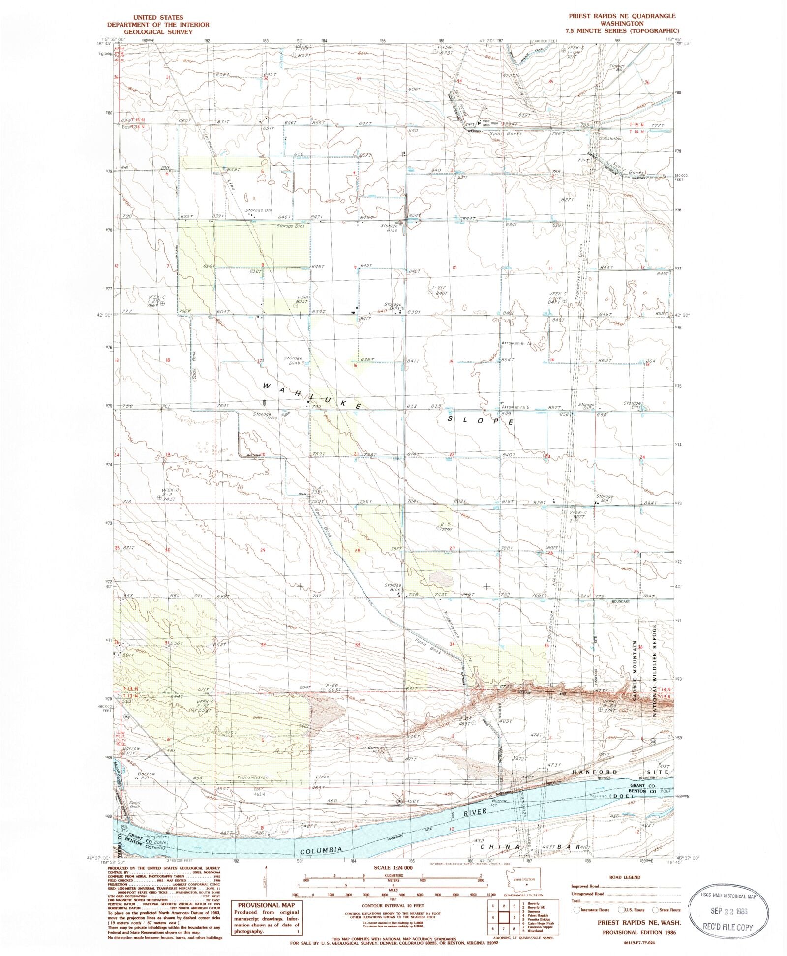 Classic USGS Priest Rapids NE Washington 7.5'x7.5' Topo Map – MyTopo ...