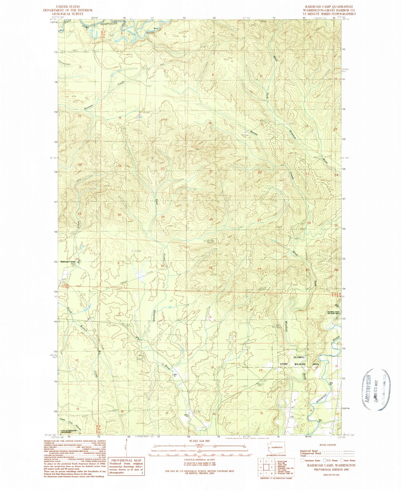 Classic USGS Railroad Camp Washington 7.5'x7.5' Topo Map – MyTopo Map Store