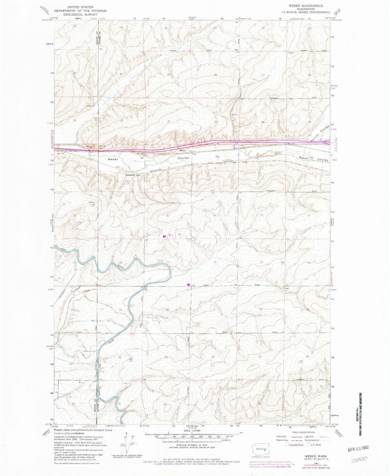 Classic USGS Weber Washington 7.5'x7.5' Topo Map – MyTopo Map Store