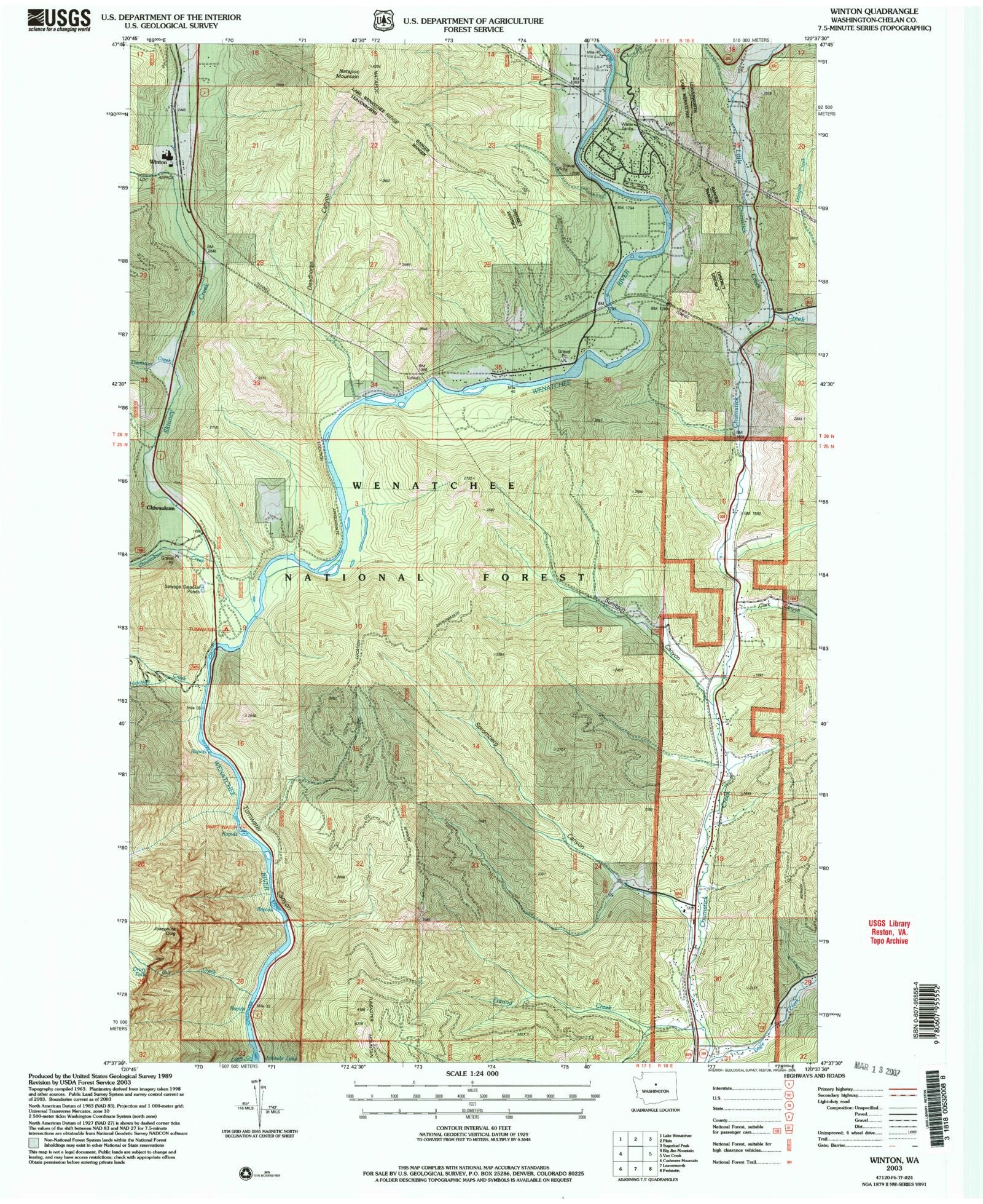 Classic USGS Winton Washington 7.5'x7.5' Topo Map – MyTopo Map Store