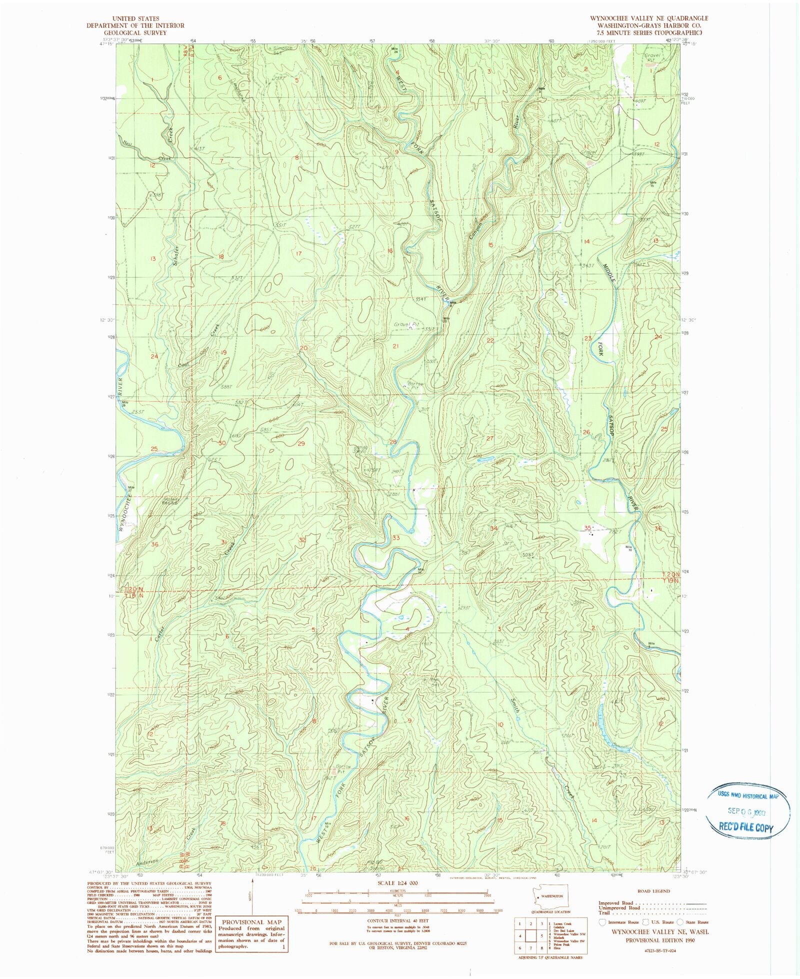 Classic USGS Wynoochee Valley NE Washington 7.5'x7.5' Topo Map – MyTopo ...