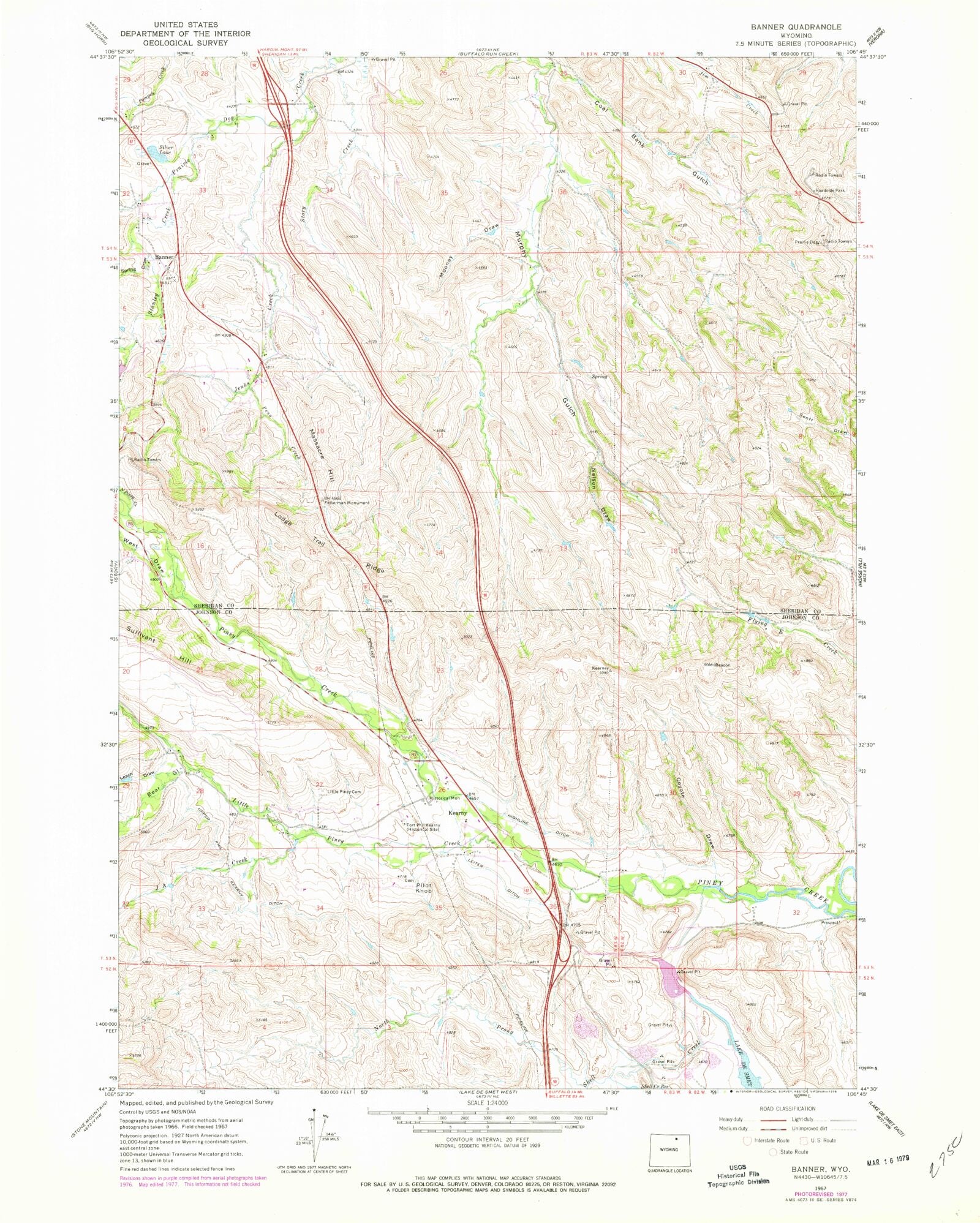 Classic USGS Banner Wyoming 7.5'x7.5' Topo Map – MyTopo Map Store